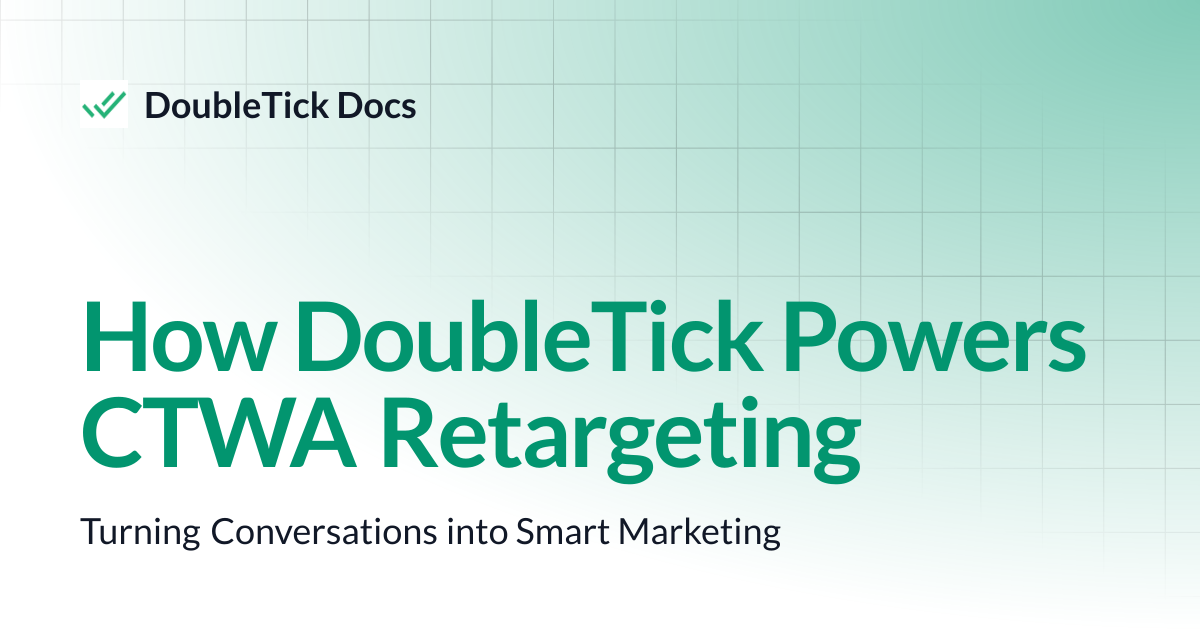 How DoubleTick Powers CTWA Retargeting | DoubleTick Docs