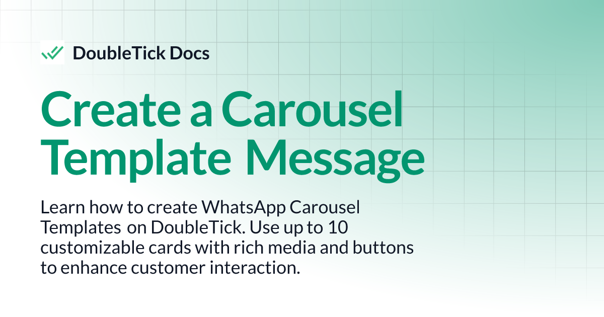 Create a Carousel Template Message | DoubleTick Docs