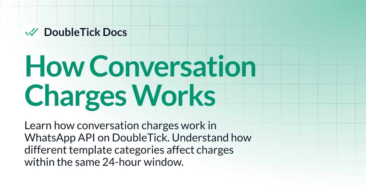 How Conversation Charges Works | DoubleTick Docs